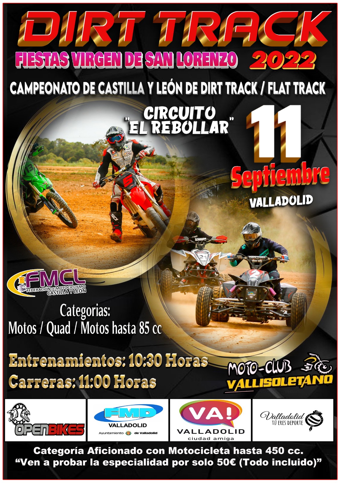 DIRT TRACK / FLAT TRACK EL REBOLLAR – Federación de Motociclismo de ...